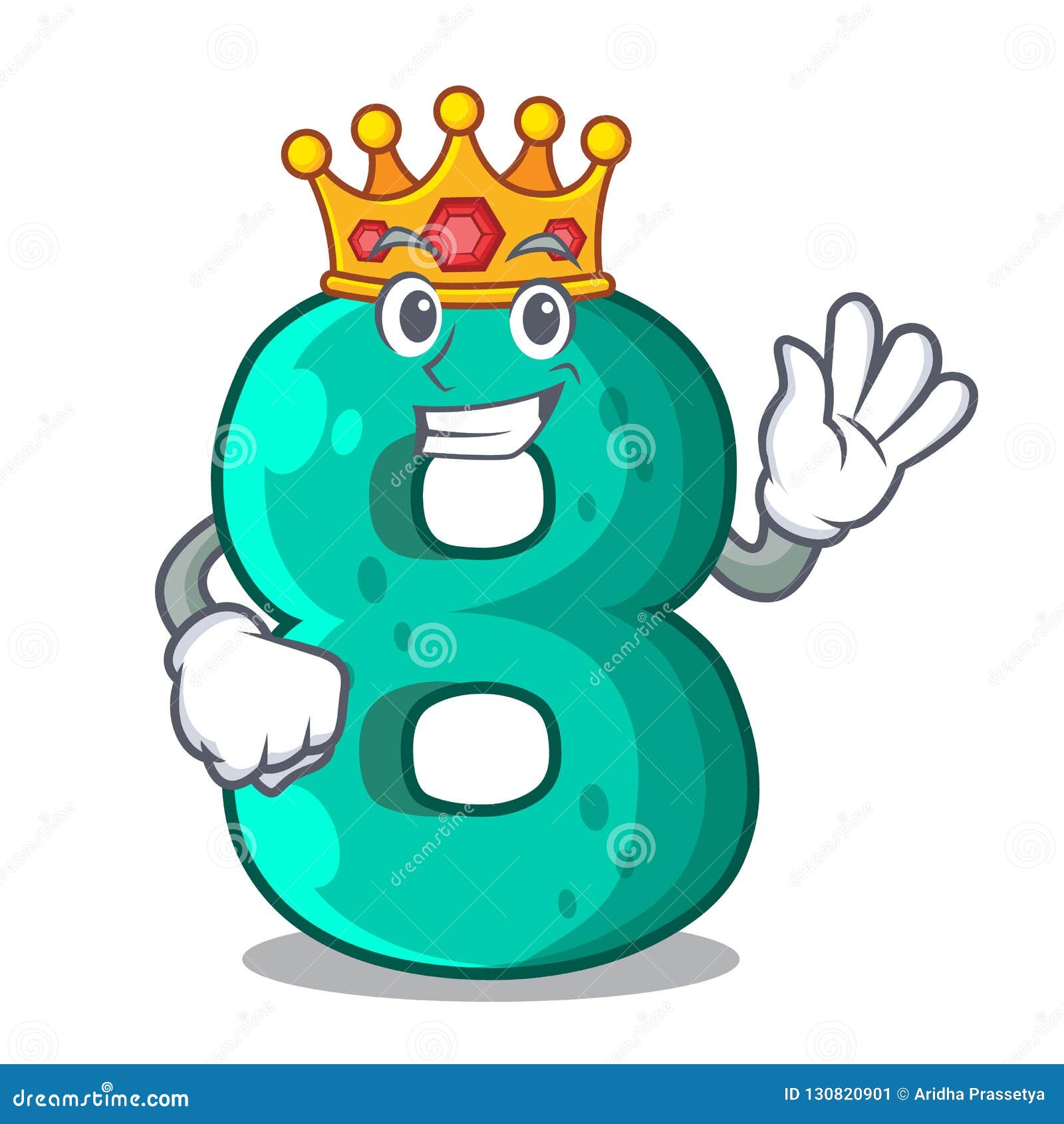 King Number Eight Volume Logo the Mascot Stock Vector - Illustration of ...