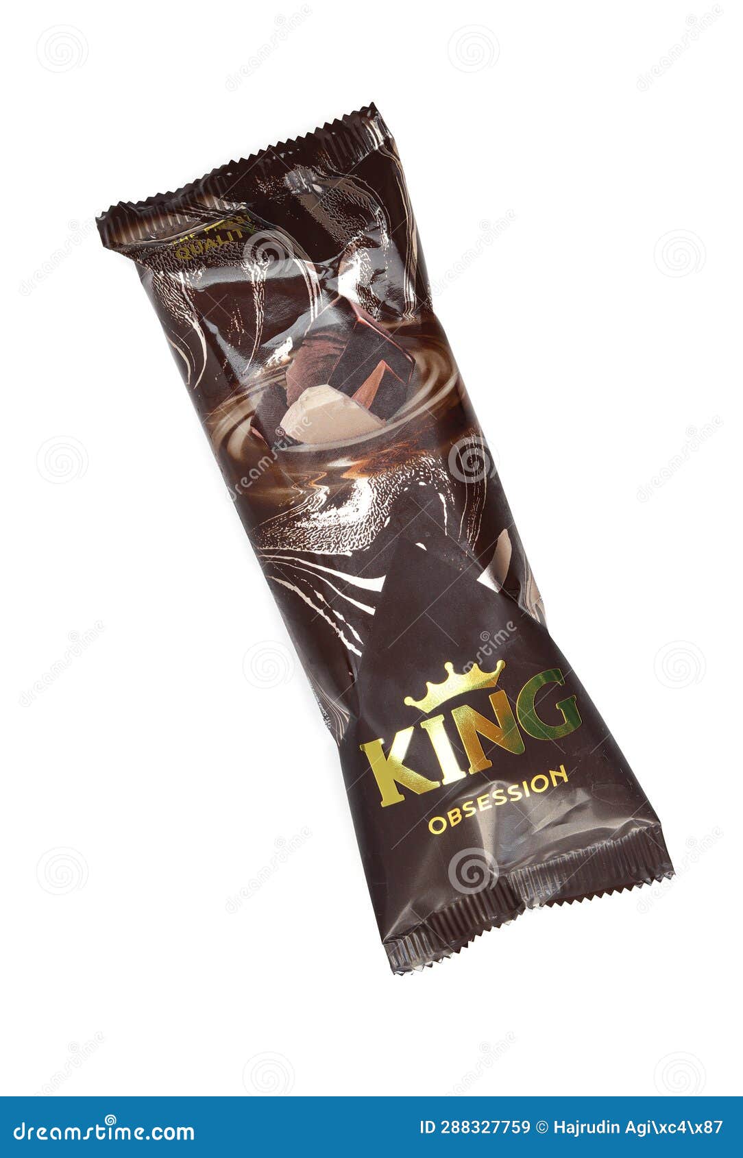 King Obsession Chocolate Ice Cream Packaging Isolated on White ...