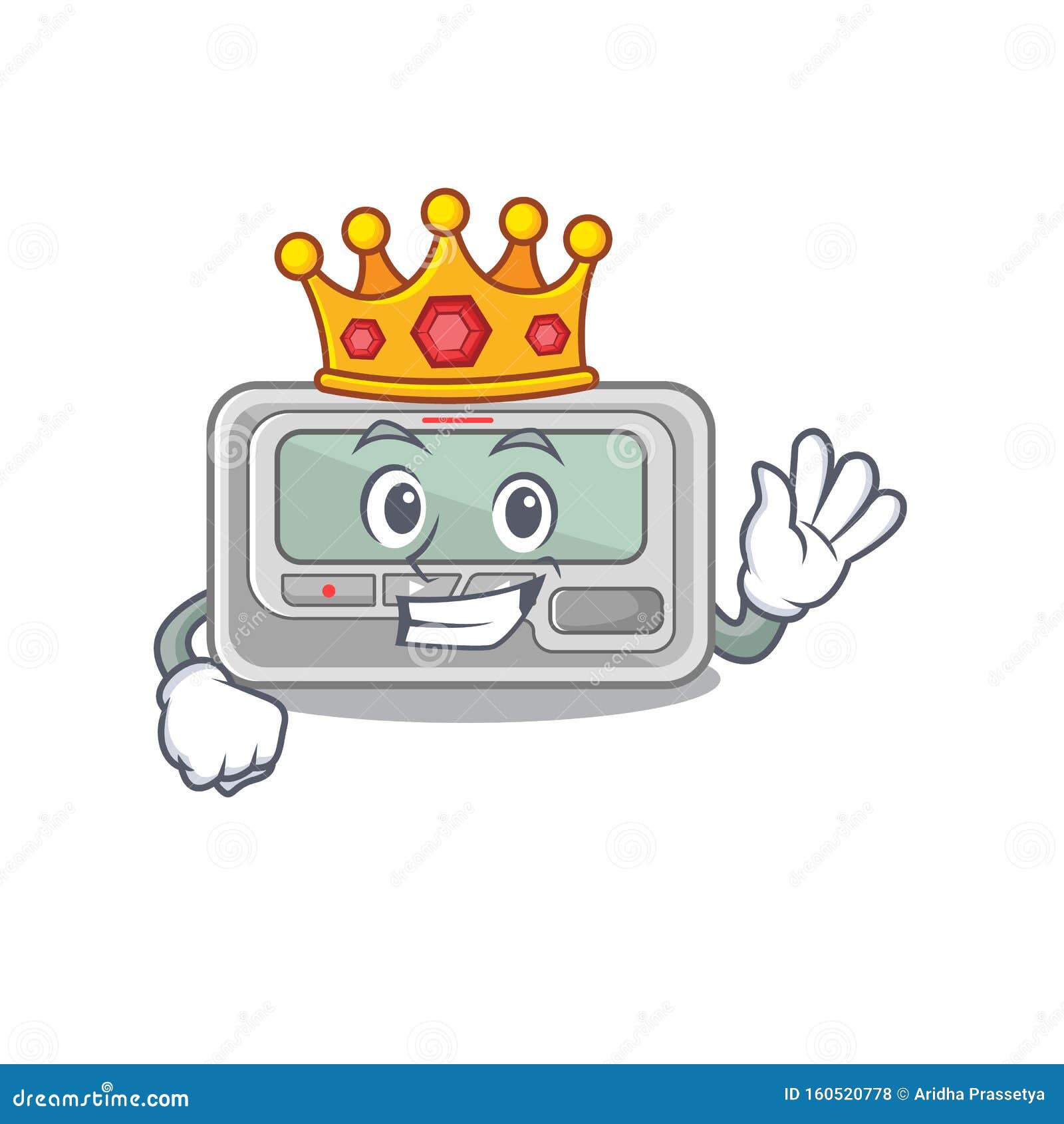 King Pager Cartoon Isolated with the Character Stock Vector ...