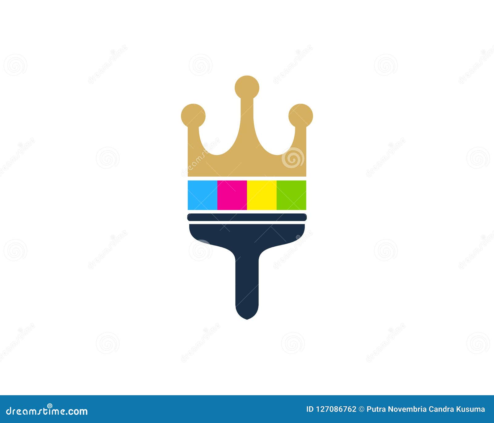King Paint Logo Icon Design Stock Vector - Illustration of logotype ...