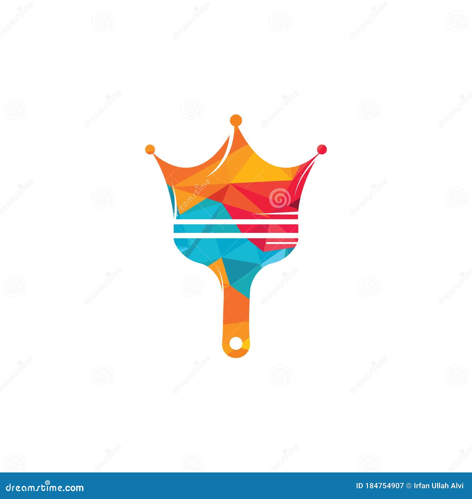 King Paint Vector Logo Design. Stock Illustration - Illustration of ...
