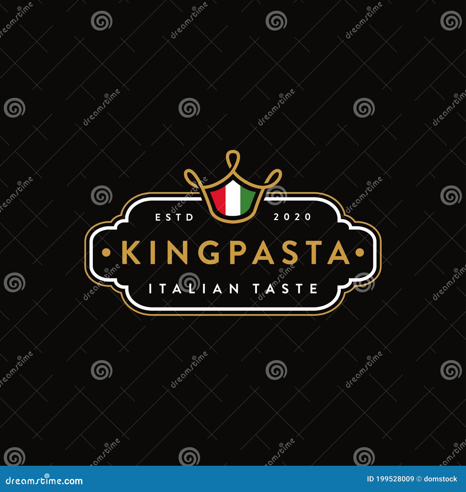 Pasta Logo. Hand Drawn Vector Illustration Of Plate With Spaghetti ...
