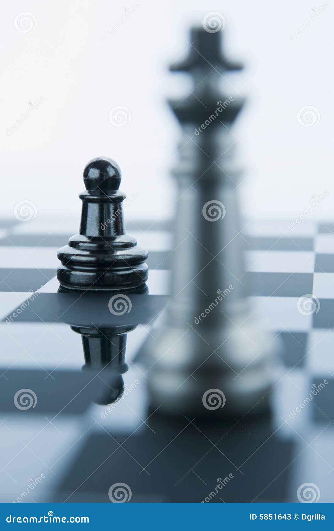 King and pawn chess pieces stock image. Image of close - 5851643