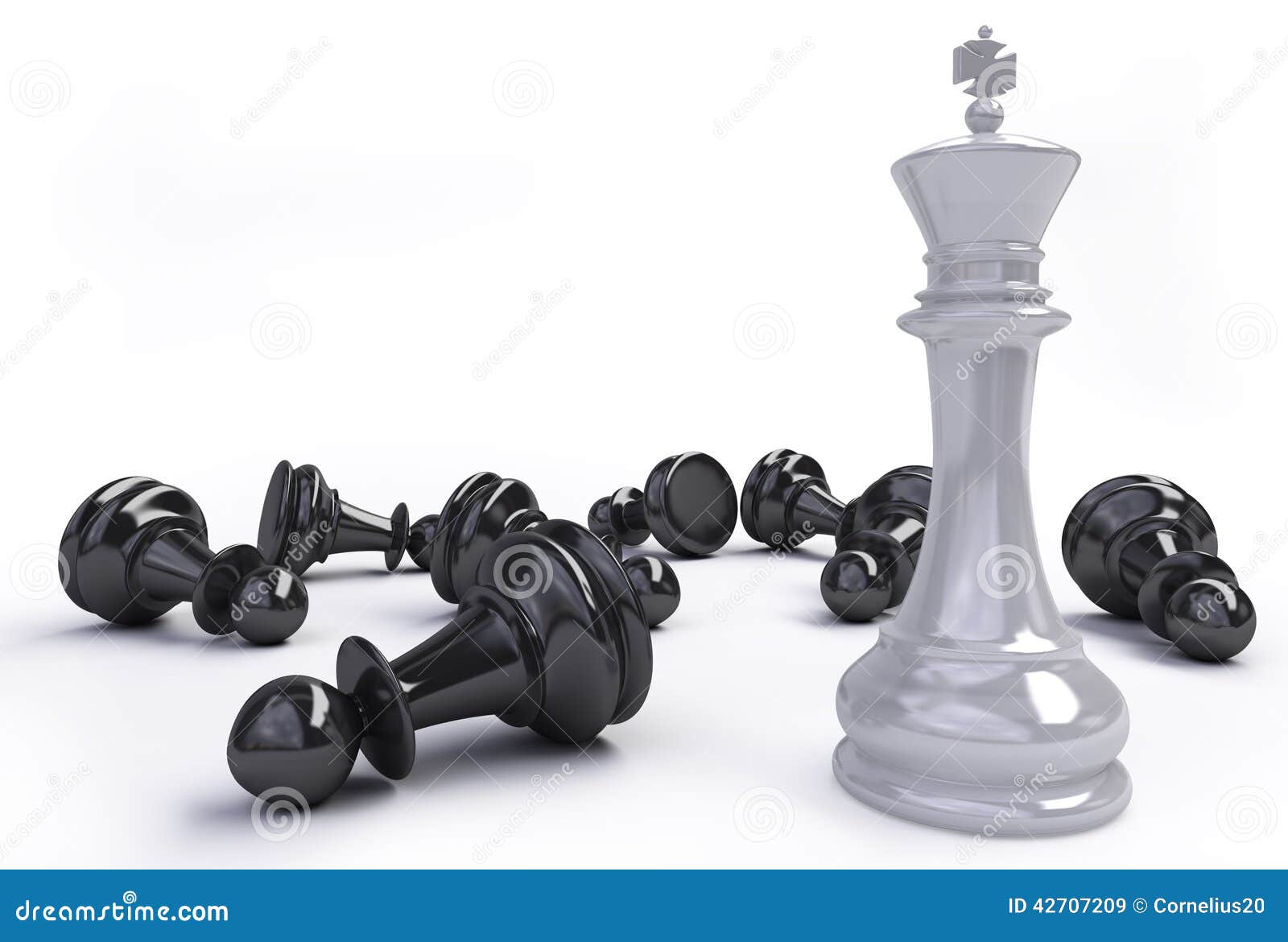 King and pawns stock illustration. Illustration of leadership - 42707209