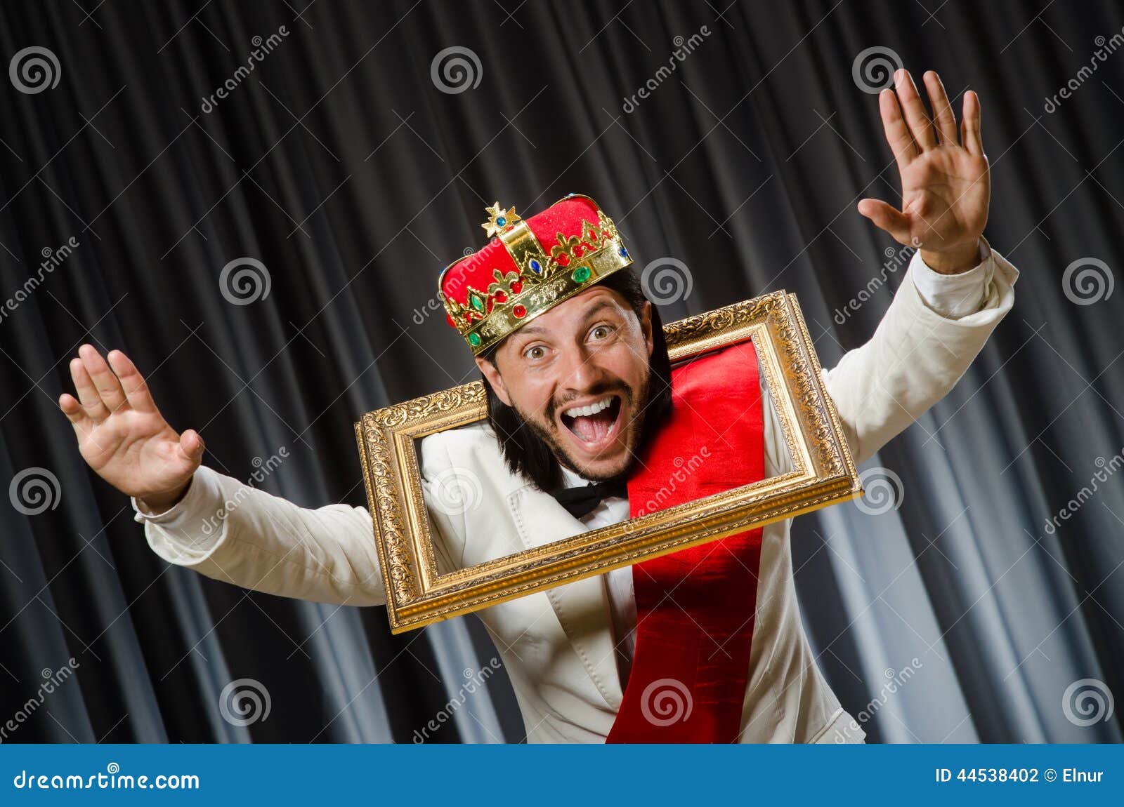 King with picture frame stock photo. Image of king, crown - 44538402