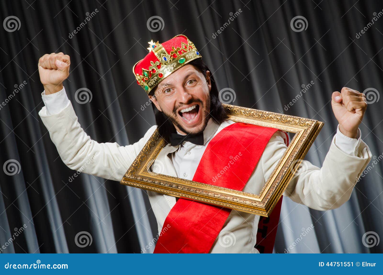 King with picture frame stock image. Image of occupation - 44751551