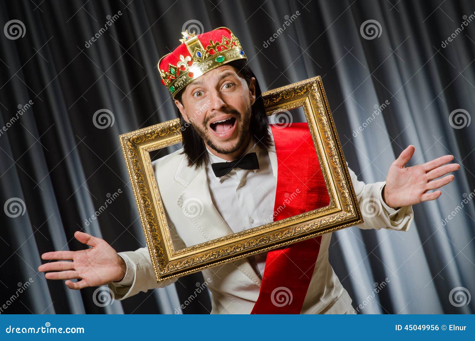 King with picture frame stock photo. Image of passe, emperor - 45049956
