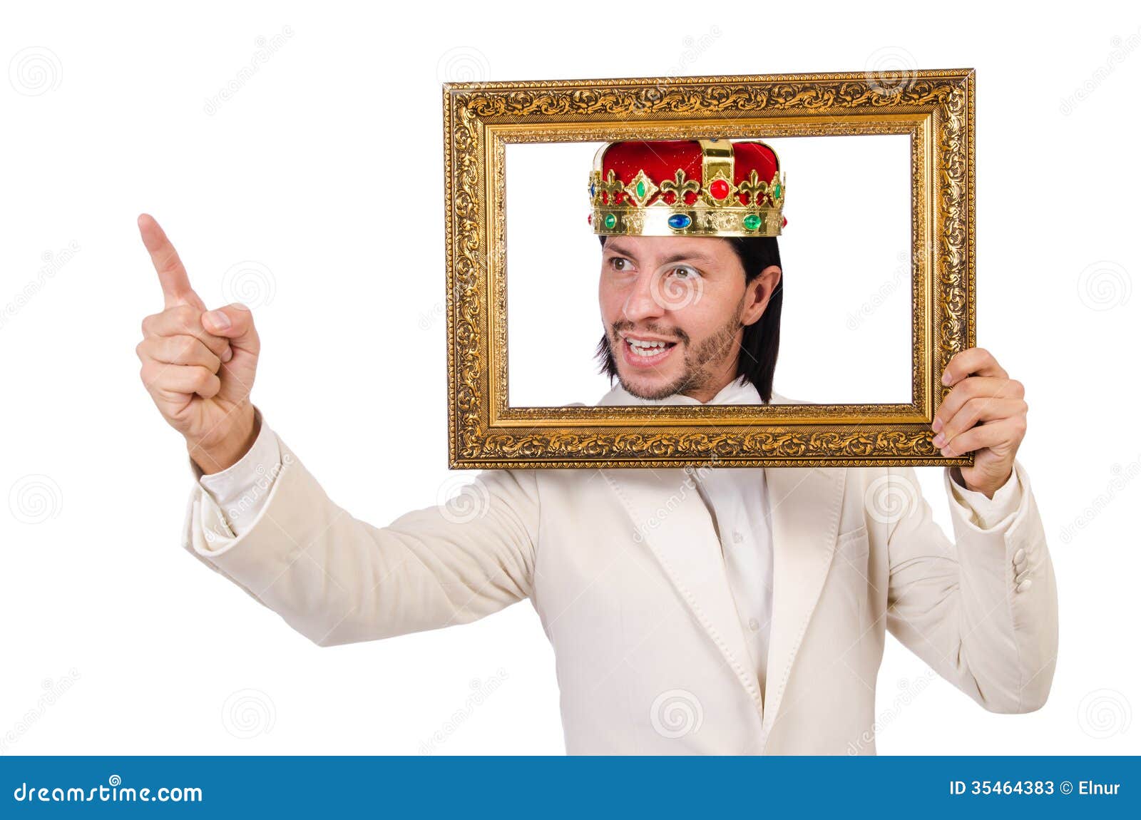 King with picture frame stock image. Image of coronation - 35464383