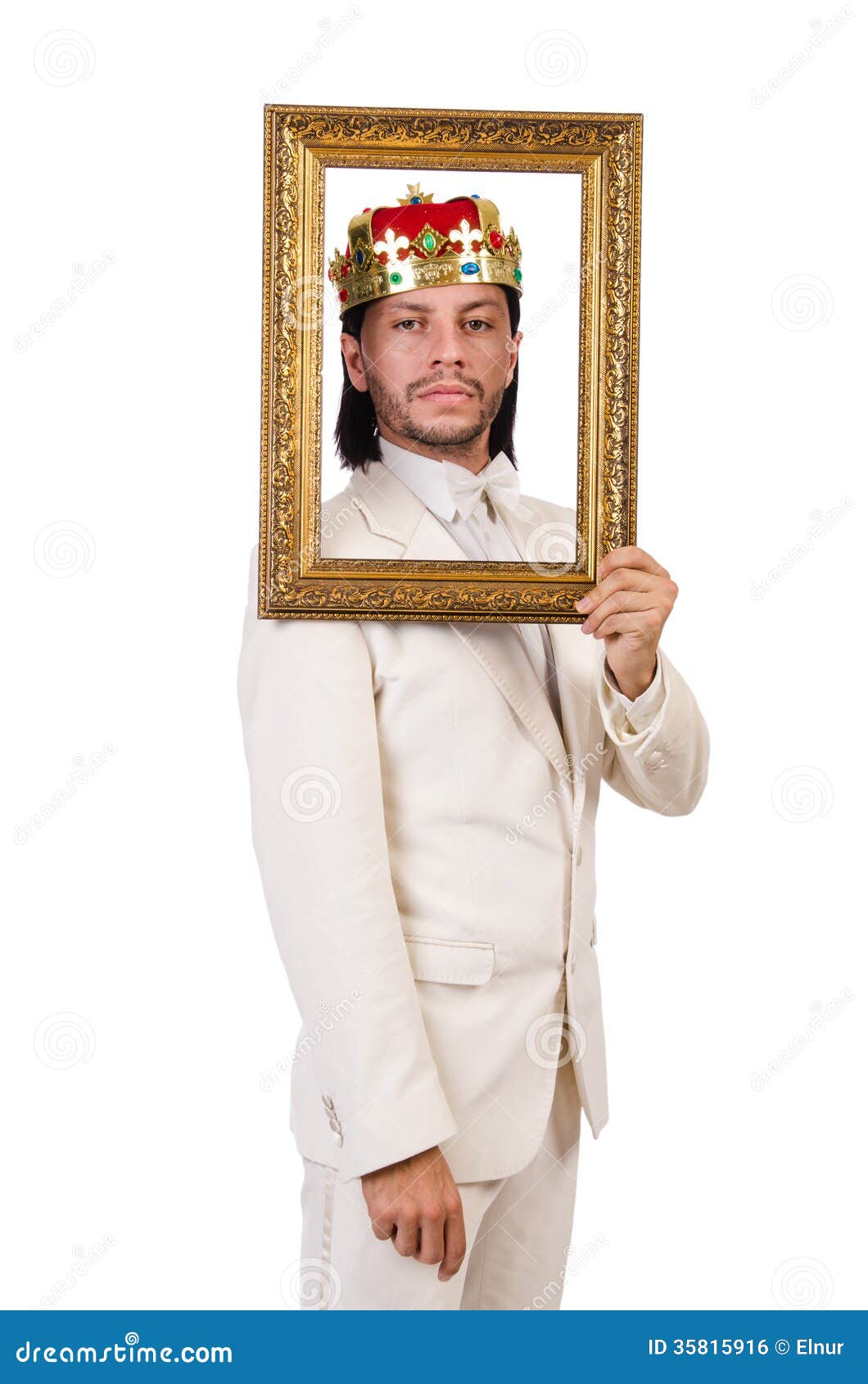 King with picture frame stock photo. Image of corporate - 35815916