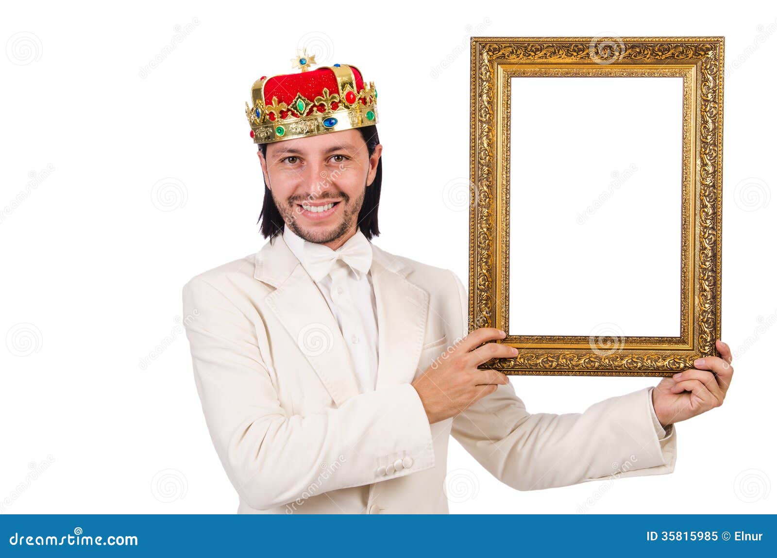 King with picture frame stock image. Image of background - 35815985
