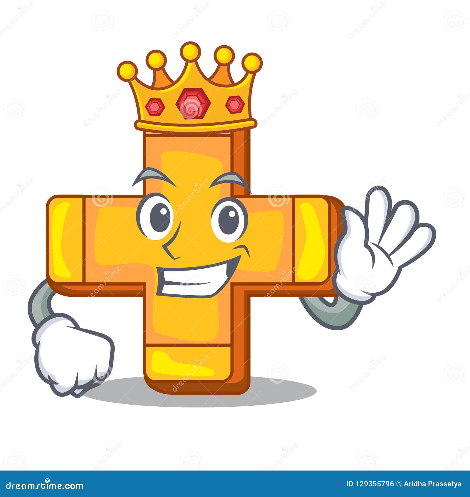 King Plus Sign Isolated on the Mascot Stock Vector - Illustration of ...