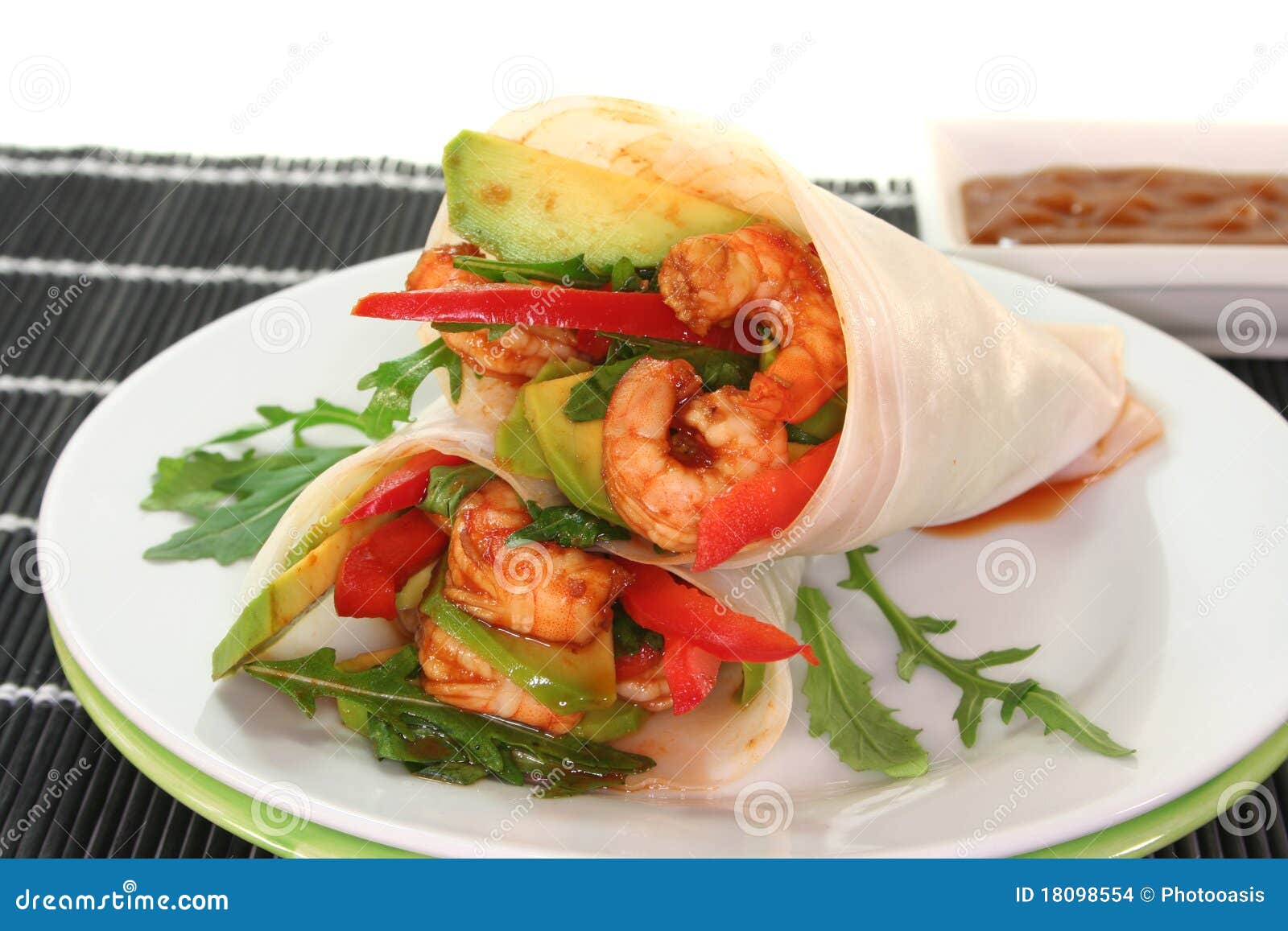 King Prawn - Avocado Wrap stock photo. Image of sauce - 18098554