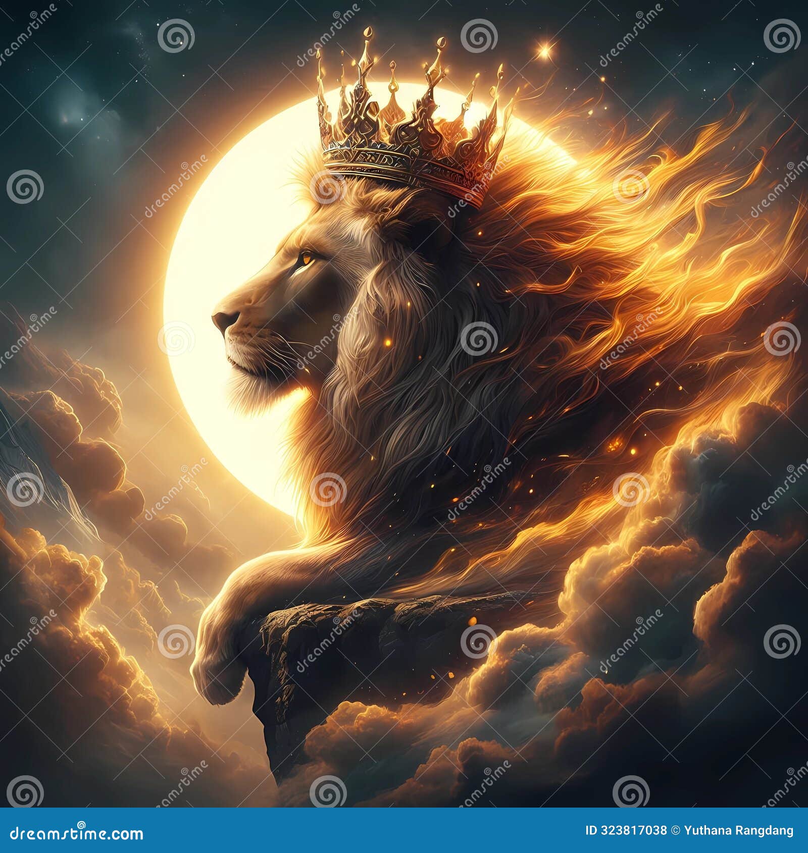 King of the Pride. stock illustration. Illustration of pride - 323817038