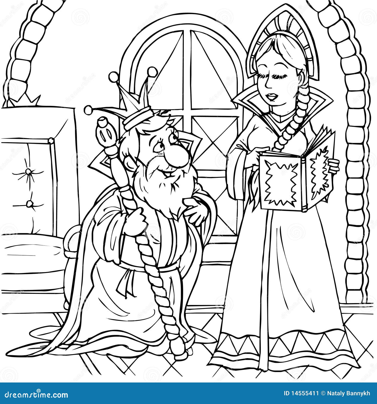 King and princess stock illustration. Illustration of page - 14555411