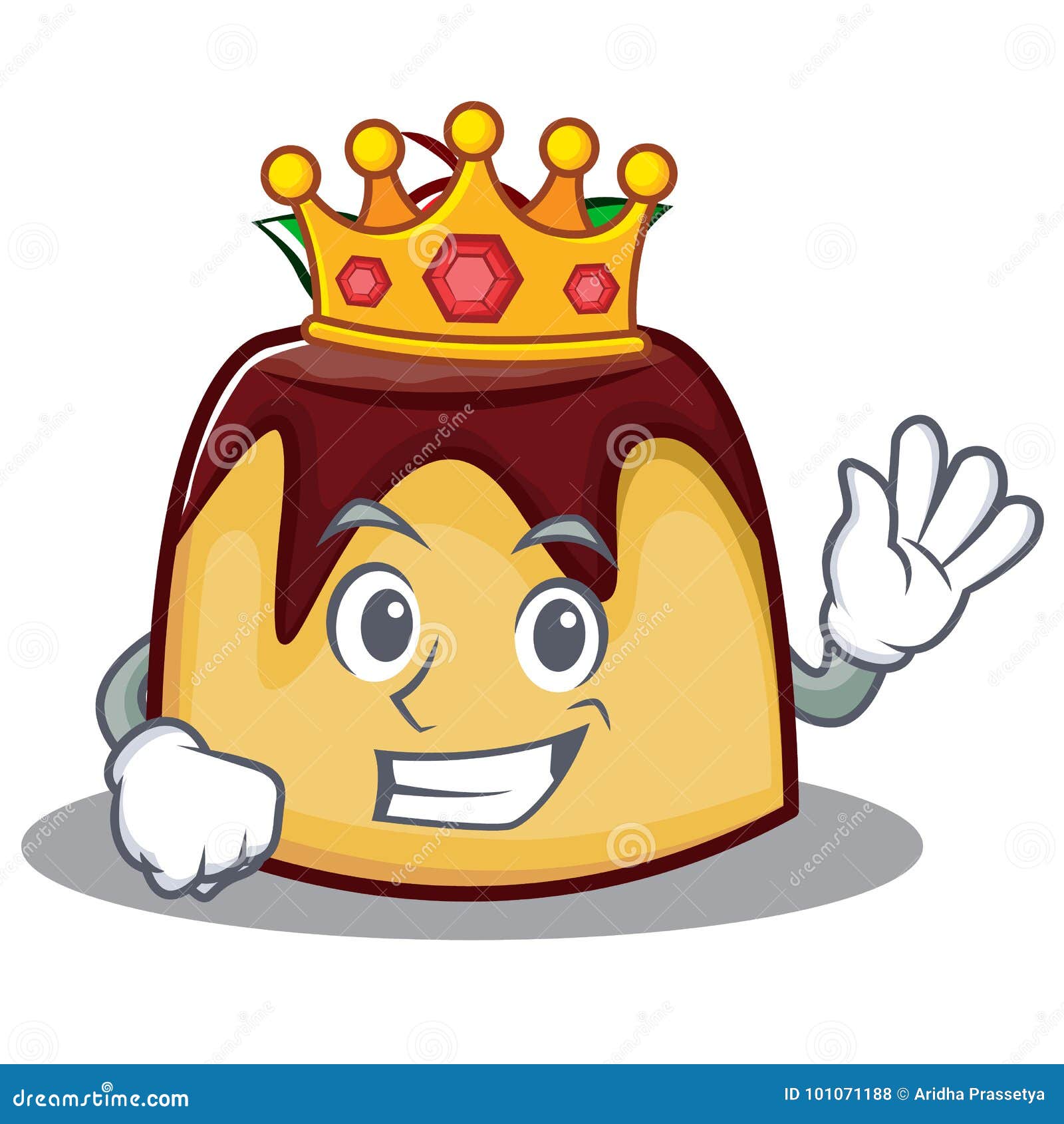 King Pudding Character Cartoon Style Stock Illustrations – 3 King ...