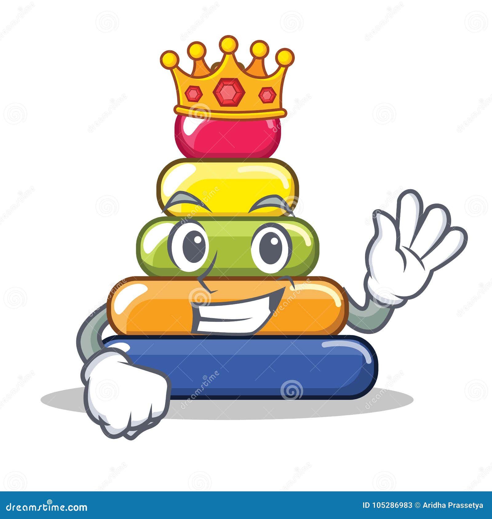 King Pyramid Ring Character Cartoon Stock Vector - Illustration of baby ...