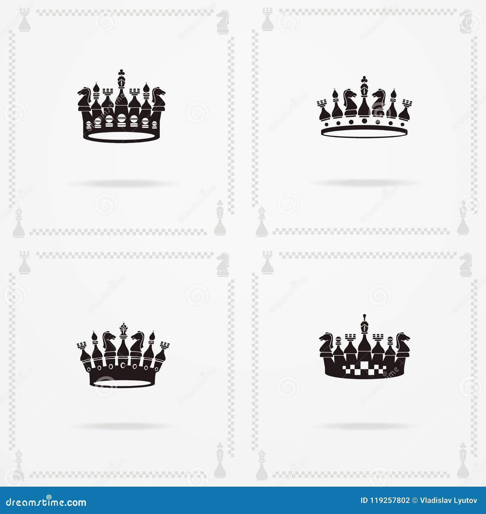 King and Queen Crowns Symbols Stock Vector - Illustration of insignia ...