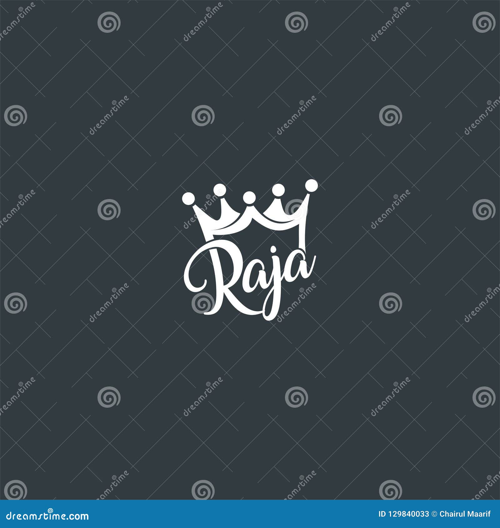King or Raja or Crown Logo Design Stock Vector - Illustration of ...