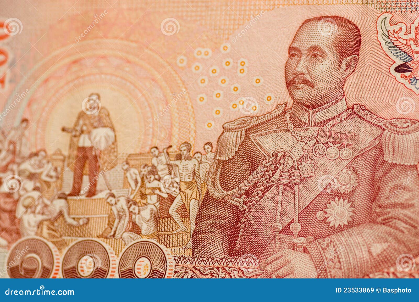 King Rama V on Thai Banknote Stock Image - Image of chulalongkorn ...