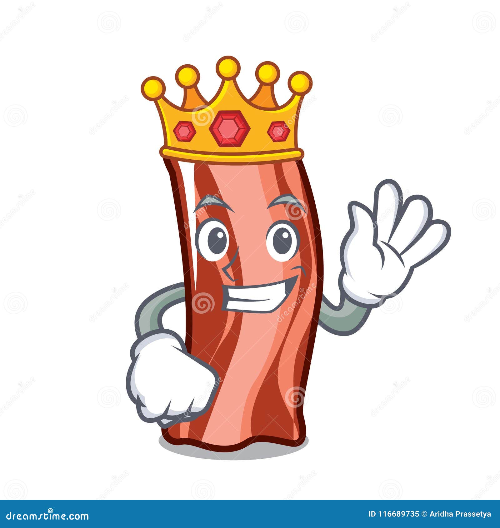 King Ribs Mascot Cartoon Style Stock Vector - Illustration of barbecue ...