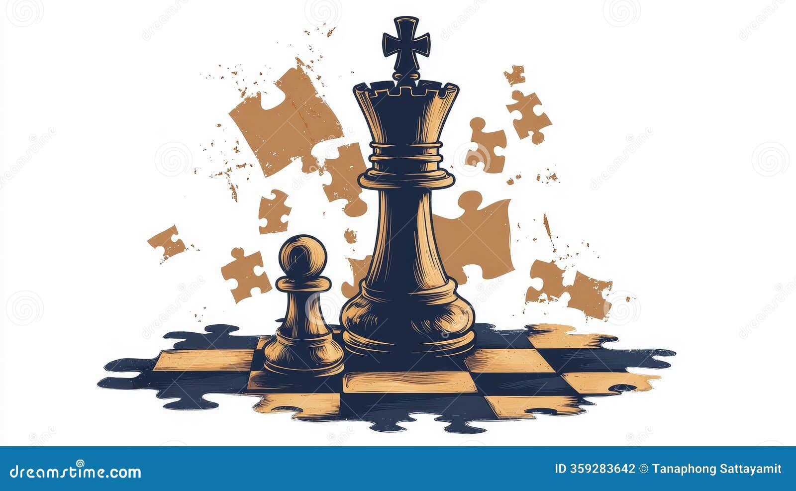 Kings Gambit a Chess Puzzle Strategy Challenge Leadership Victory ...