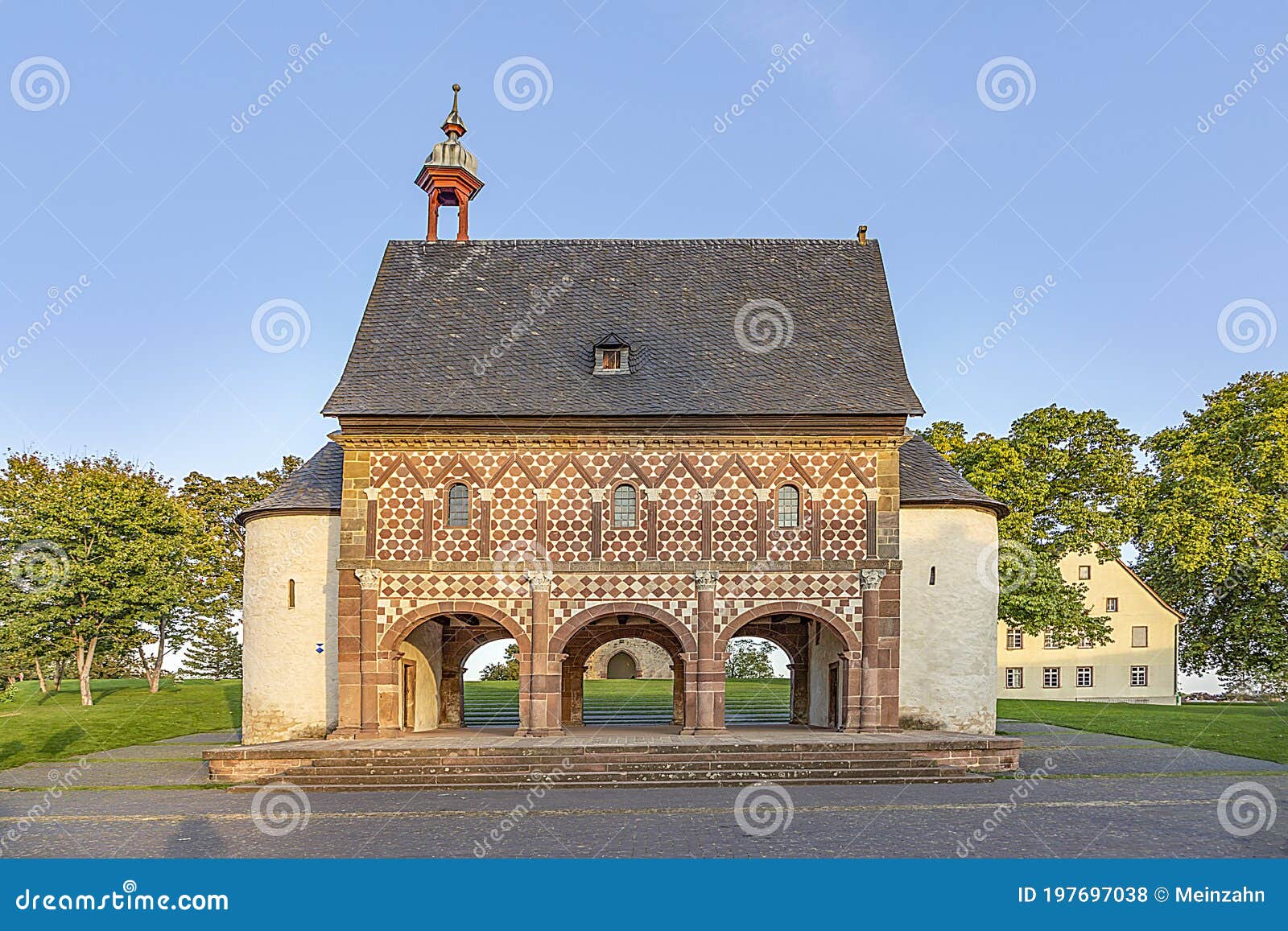 King`s Hall of the Famous Lorsch Monastery at Lorsch in Germany Stock ...