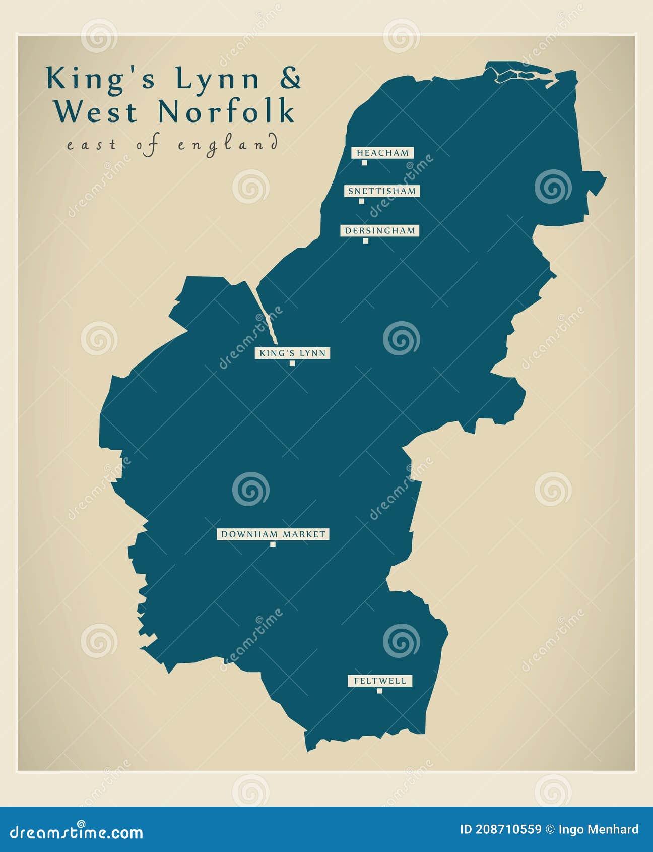 Map Of Lynn County In Texas State On White Background. Single County ...