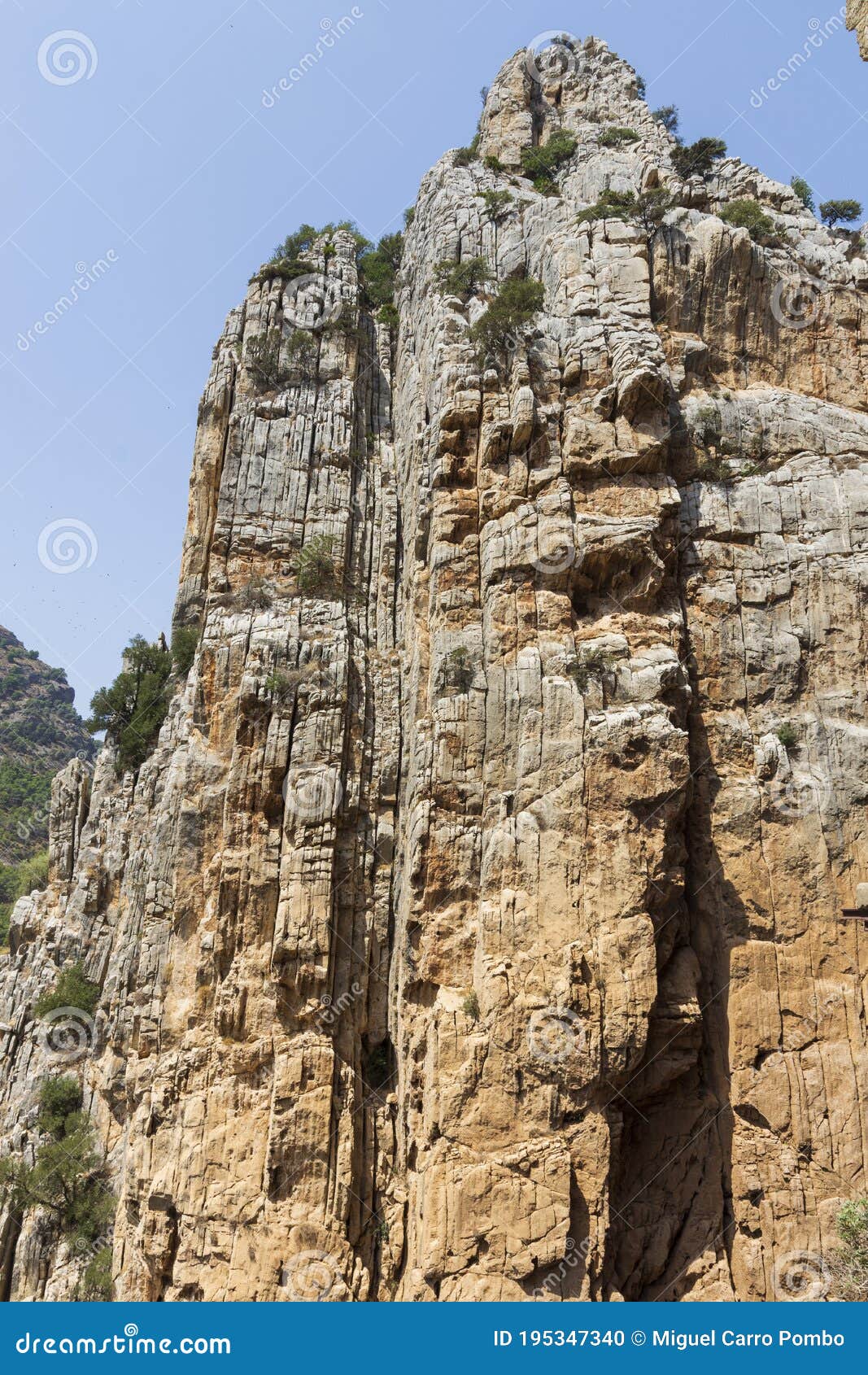 The king`s path in navarra stock photo. Image of danger - 195347340
