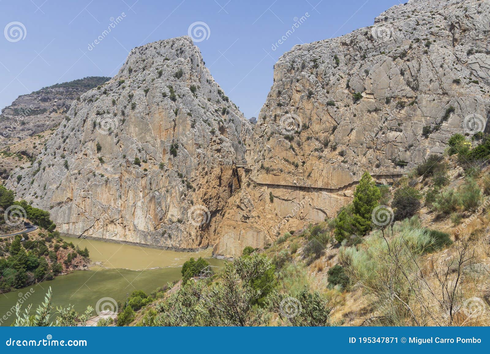 The king`s path in navarra stock image. Image of dangerous - 195347871