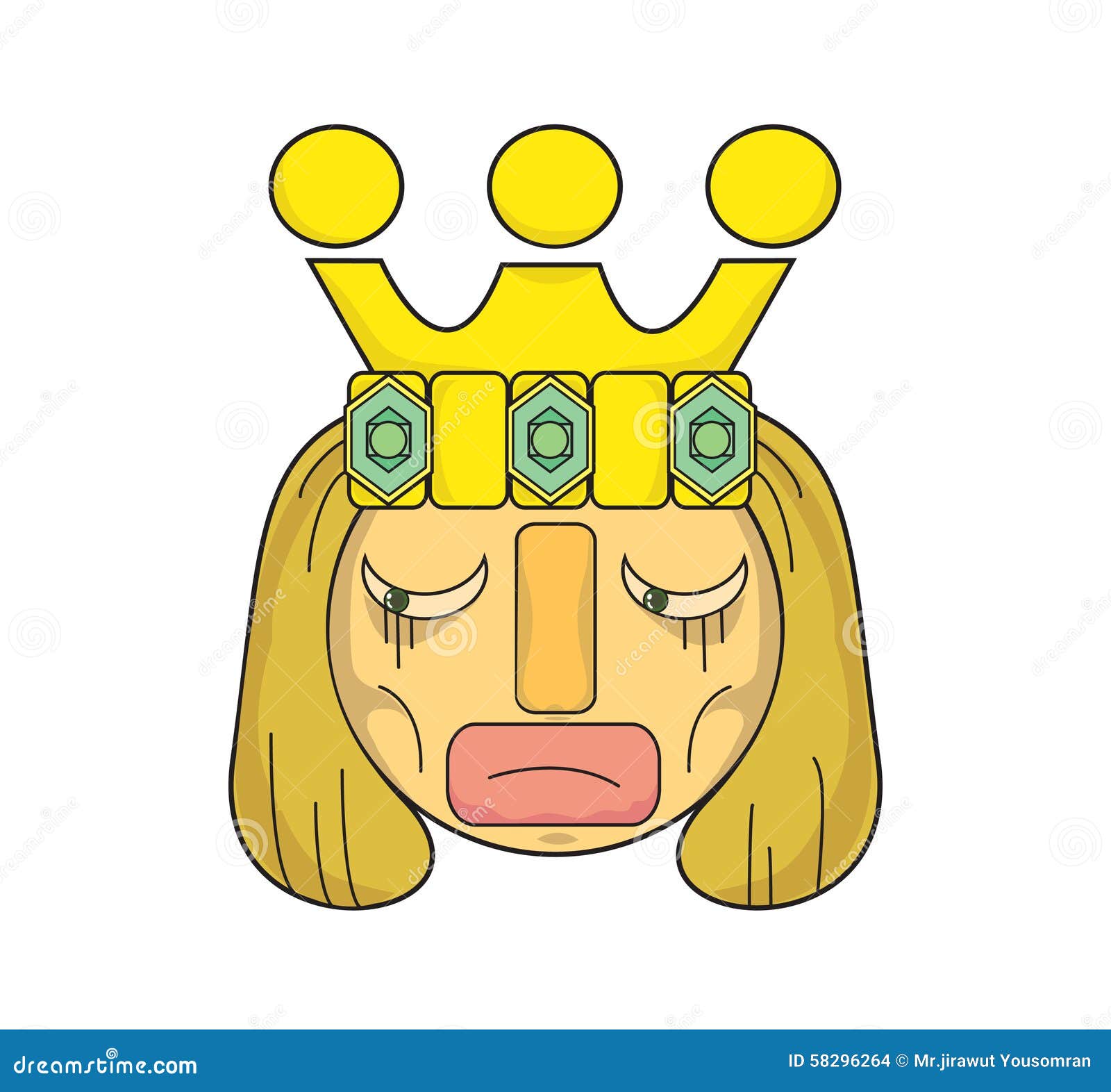 King of sadness stock illustration. Illustration of cartoon - 58296264
