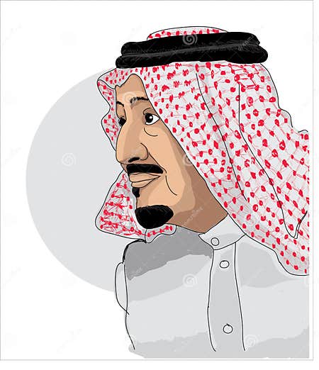 King Salman Vector Illustration Editorial Image - Illustration of ...