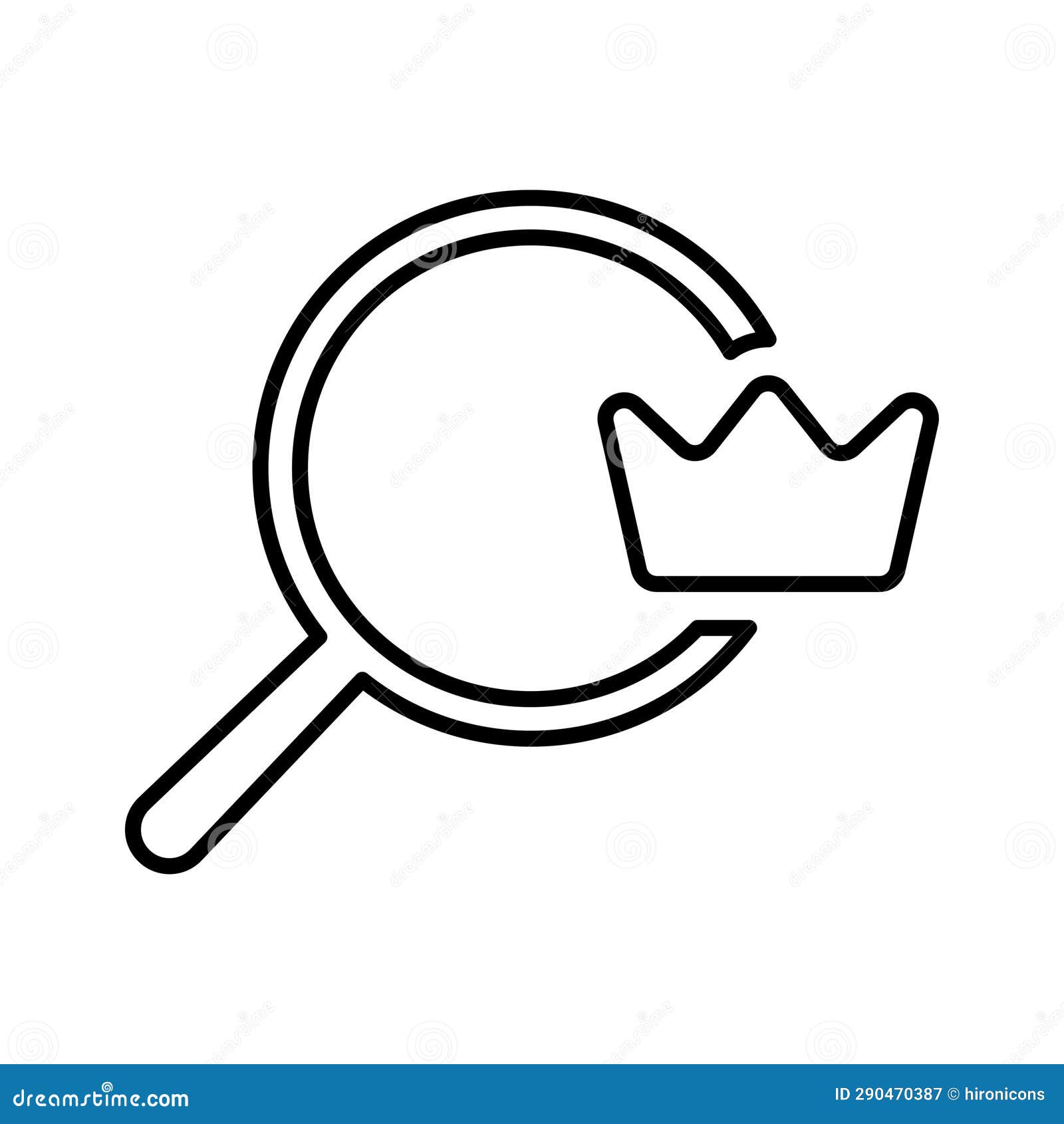 King Search Logo Icon stock vector. Illustration of crown - 290470387