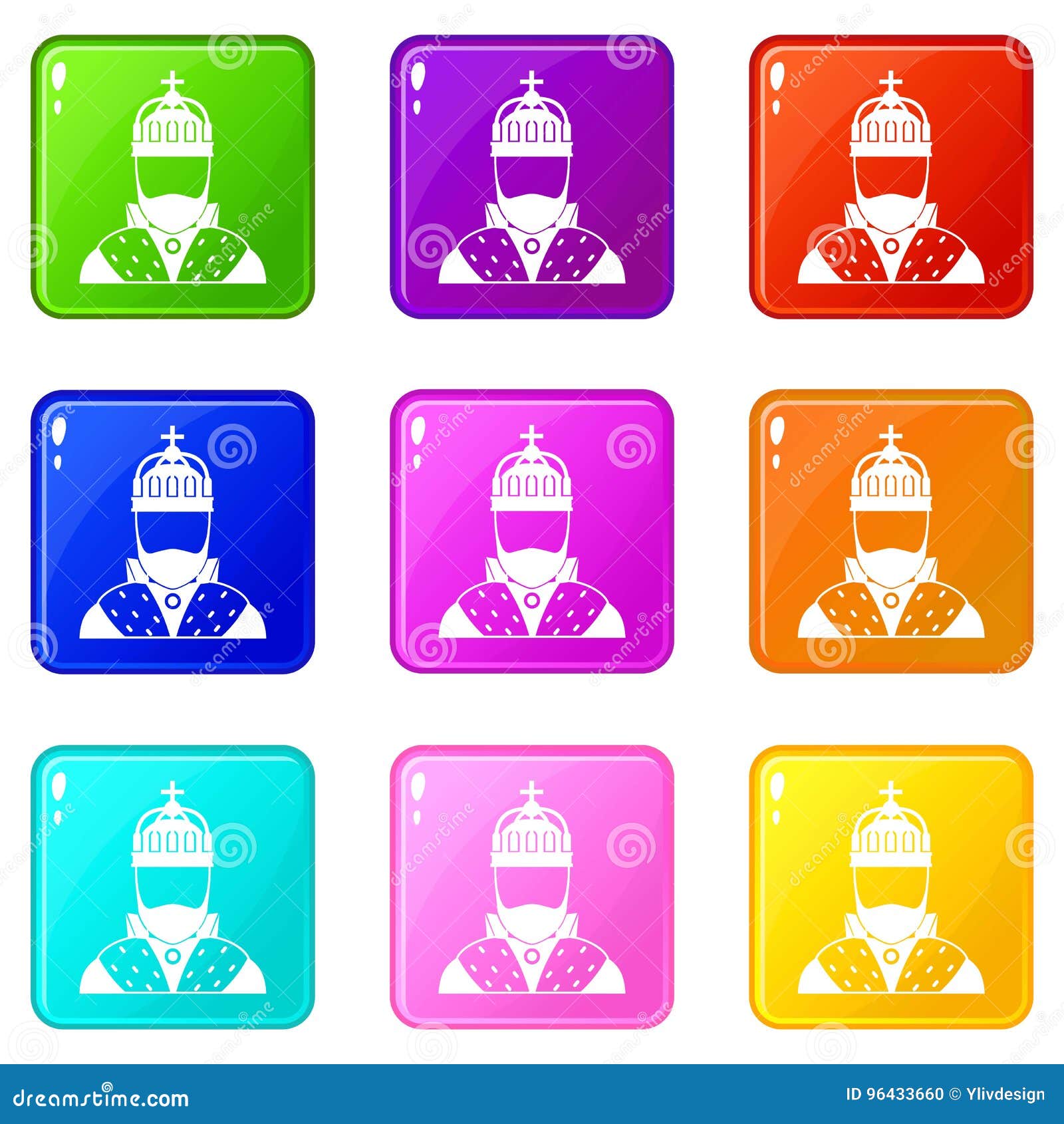 King set 9 stock vector. Illustration of costume, actor - 96433660