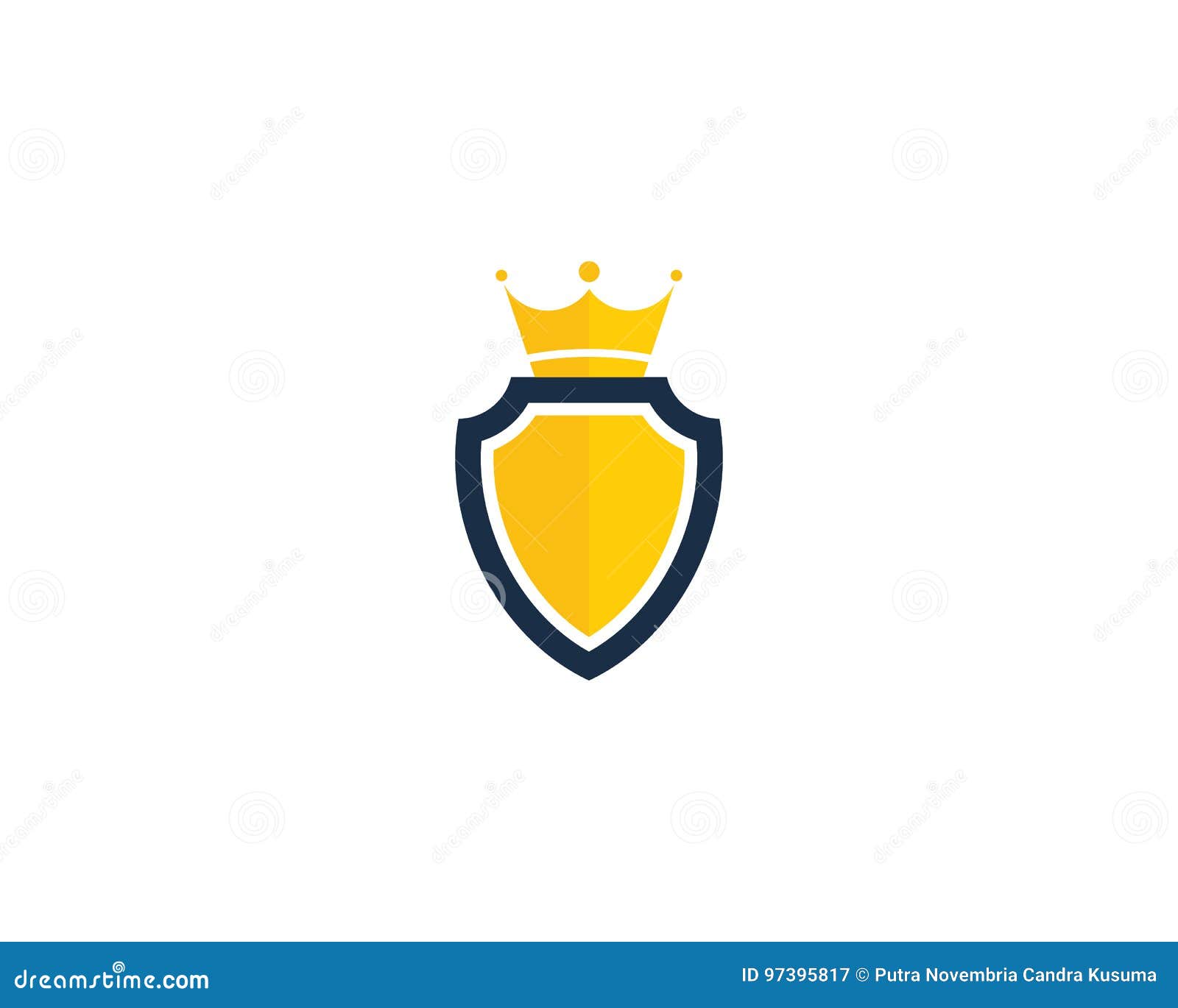 King Shield Security Icon Logo Design Element Stock Vector ...