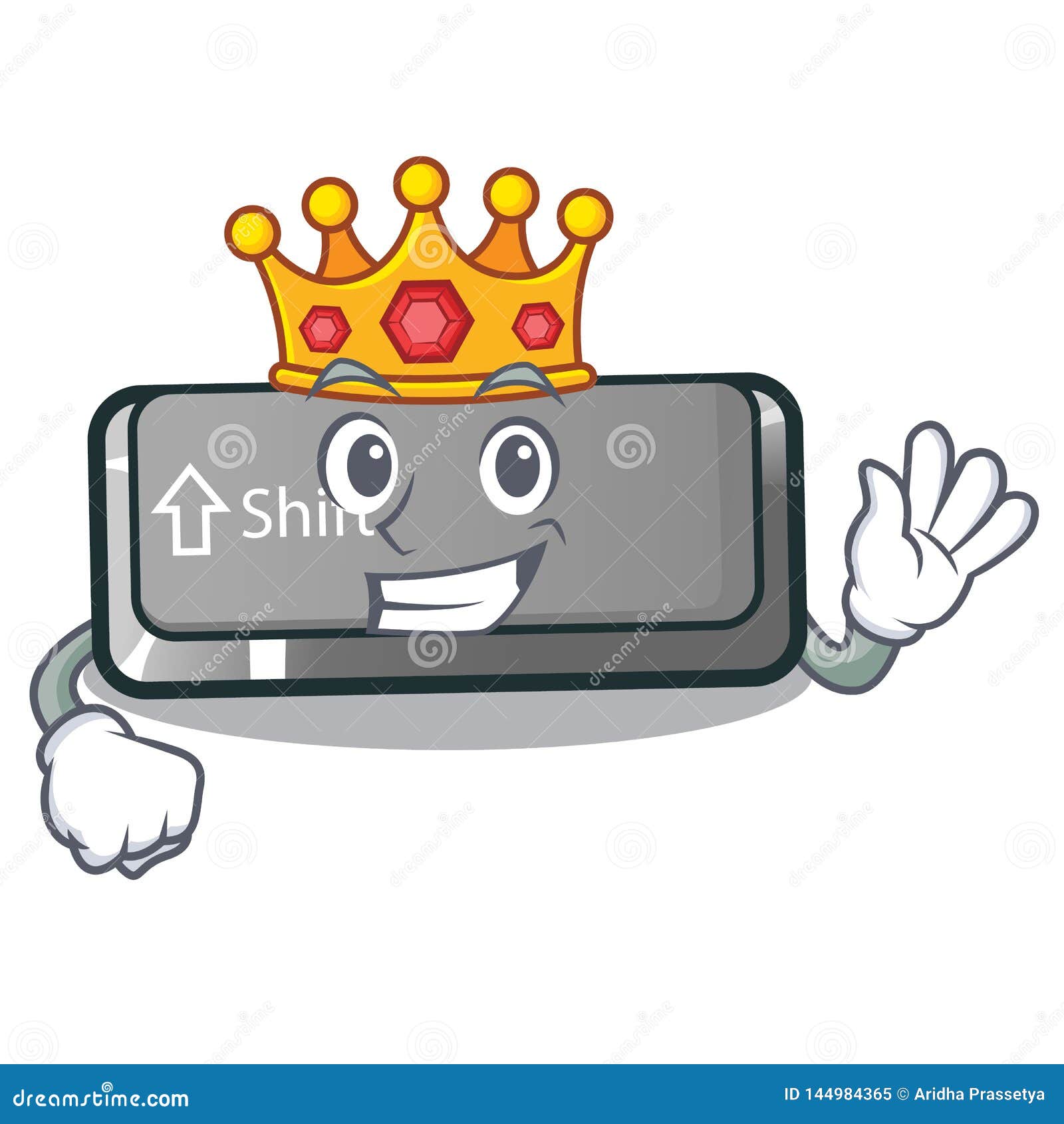 King Shift Button Installed in Cartoon Game Stock Vector - Illustration ...