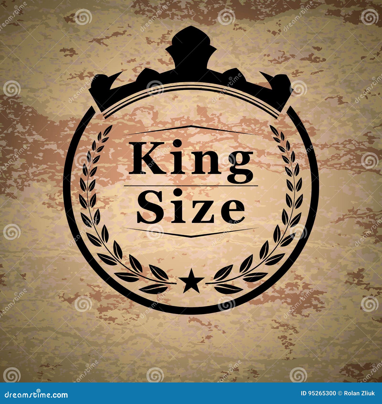 King size emblem stock vector. Illustration of template - 95265300