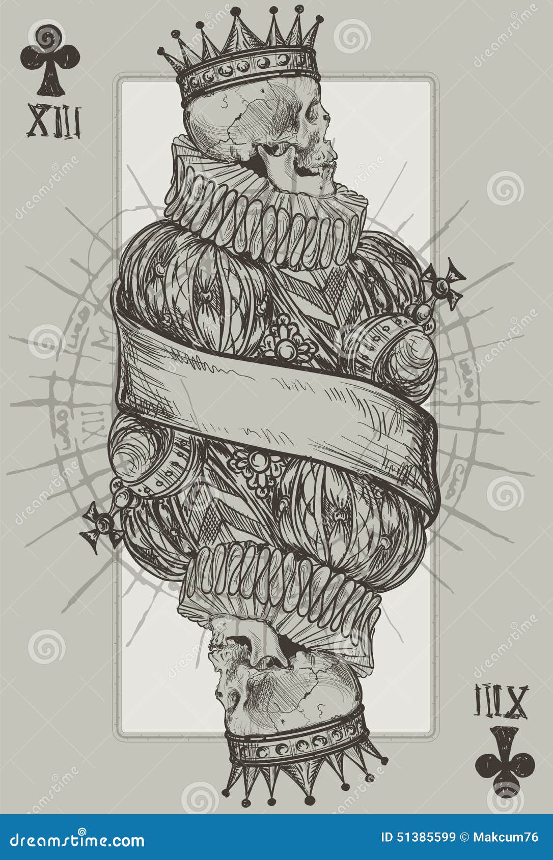 Skeleton King Cartoon Vector | CartoonDealer.com #51385549