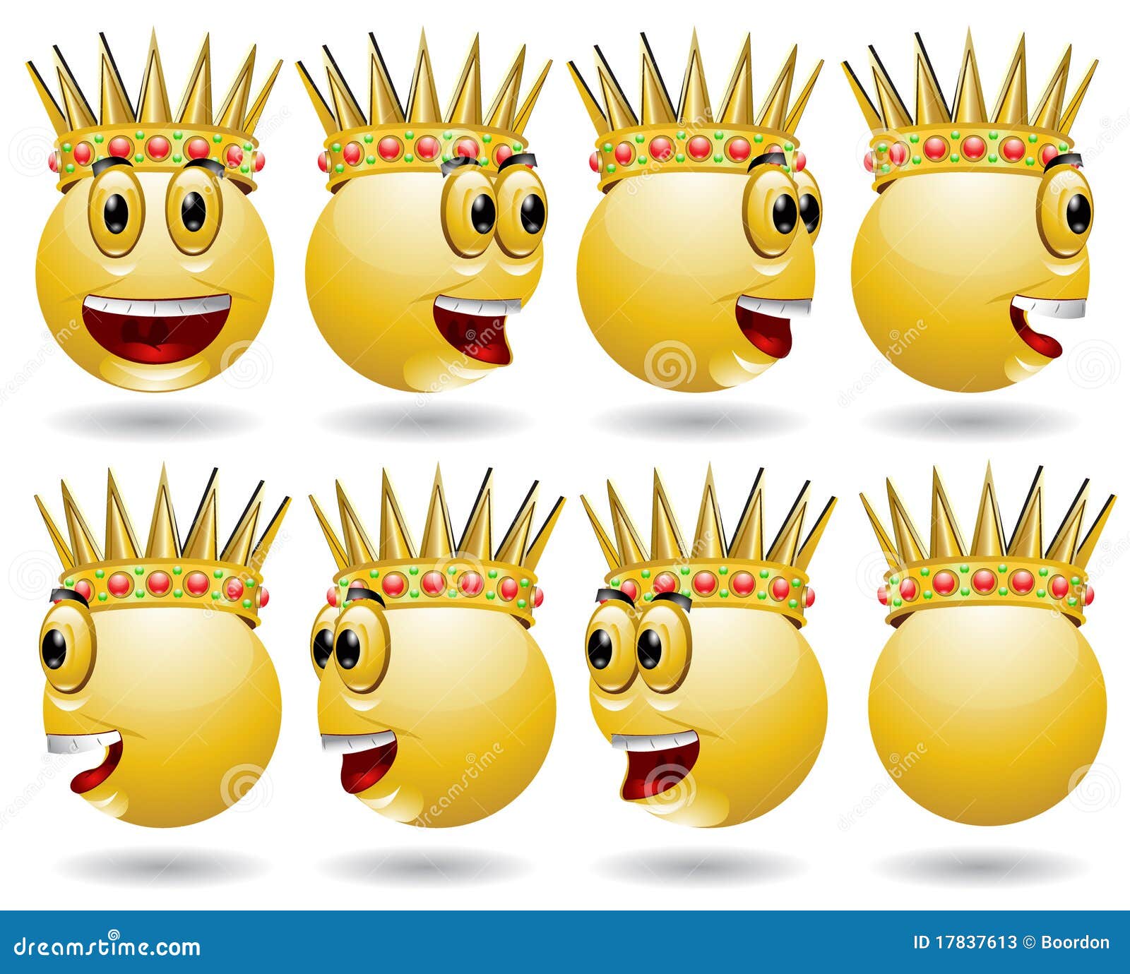 King Smile Web Icon Animation Stock Vector - Illustration of character ...