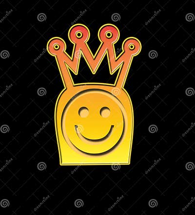 King Smiley stock illustration. Illustration of card, crown - 157060