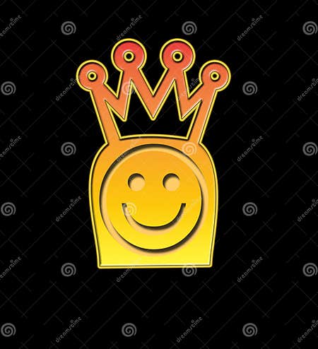 King Smiley stock illustration. Illustration of card, crown - 157060