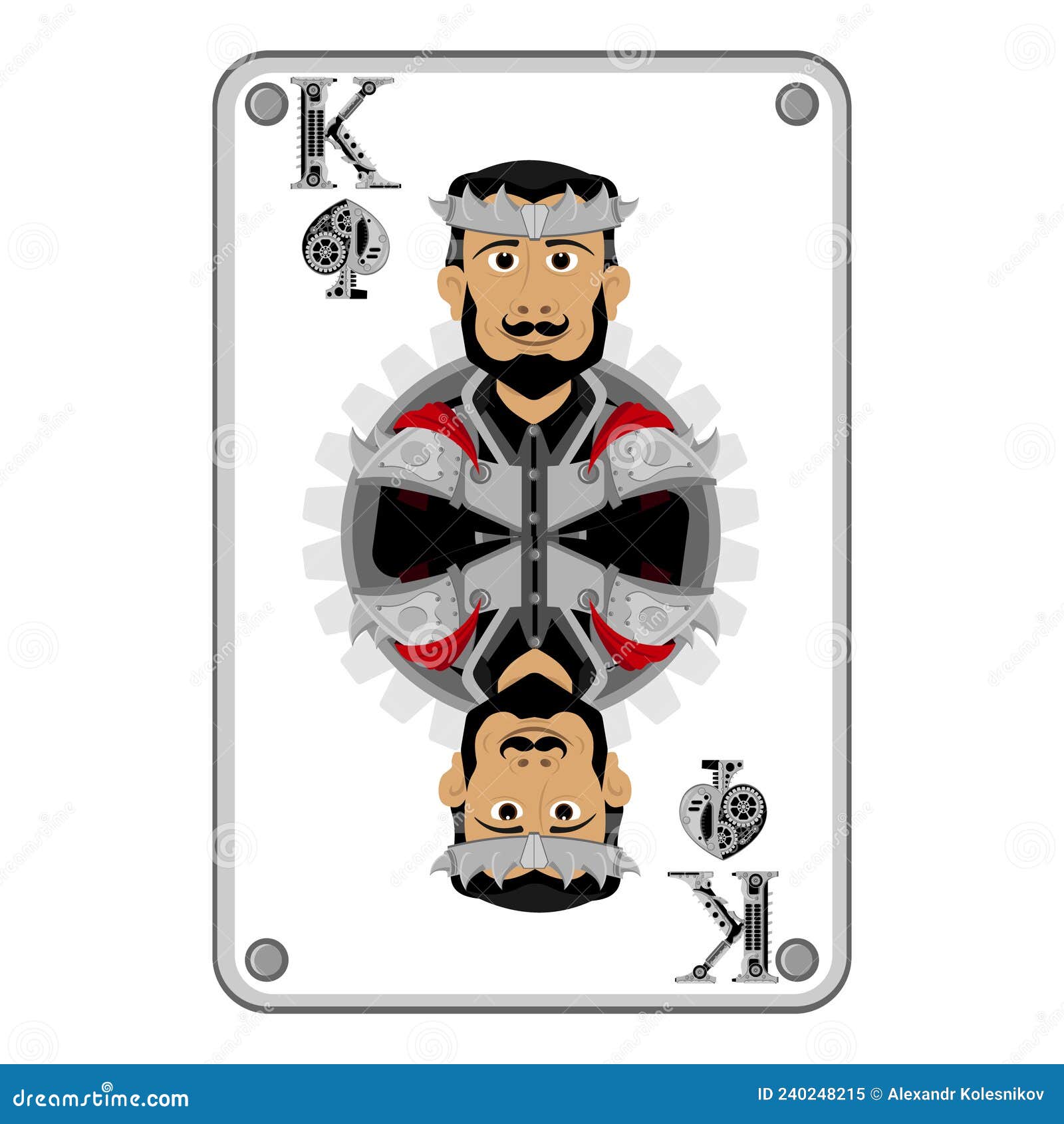 Steampunk Ace Of Spades Cartoon Vector | CartoonDealer.com #132029033