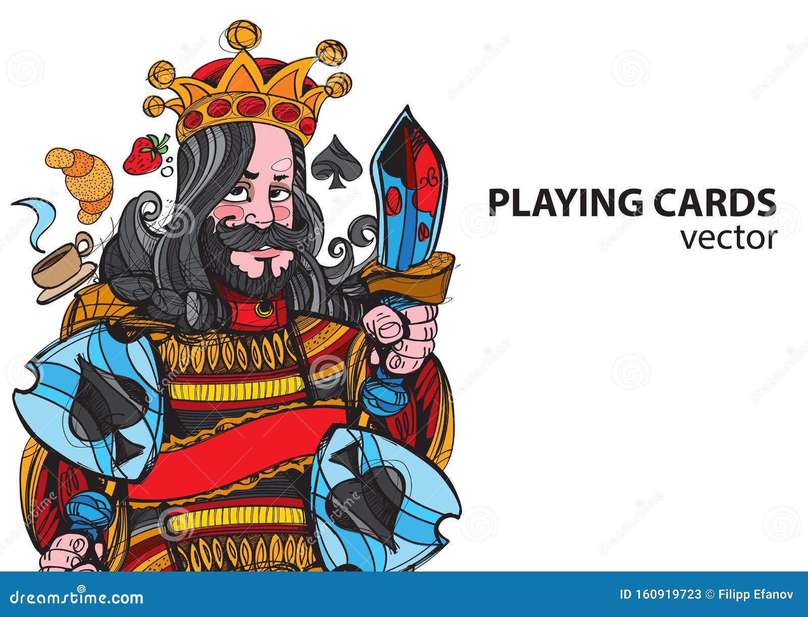 King of Spades Playing Card Suit Stock Illustration - Illustration of ...