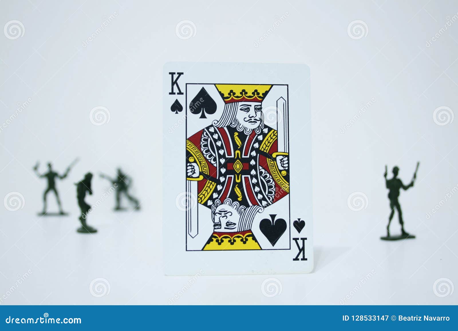 KING of SPADES and SOLDIERS Stock Image - Image of macro, king: 128533147