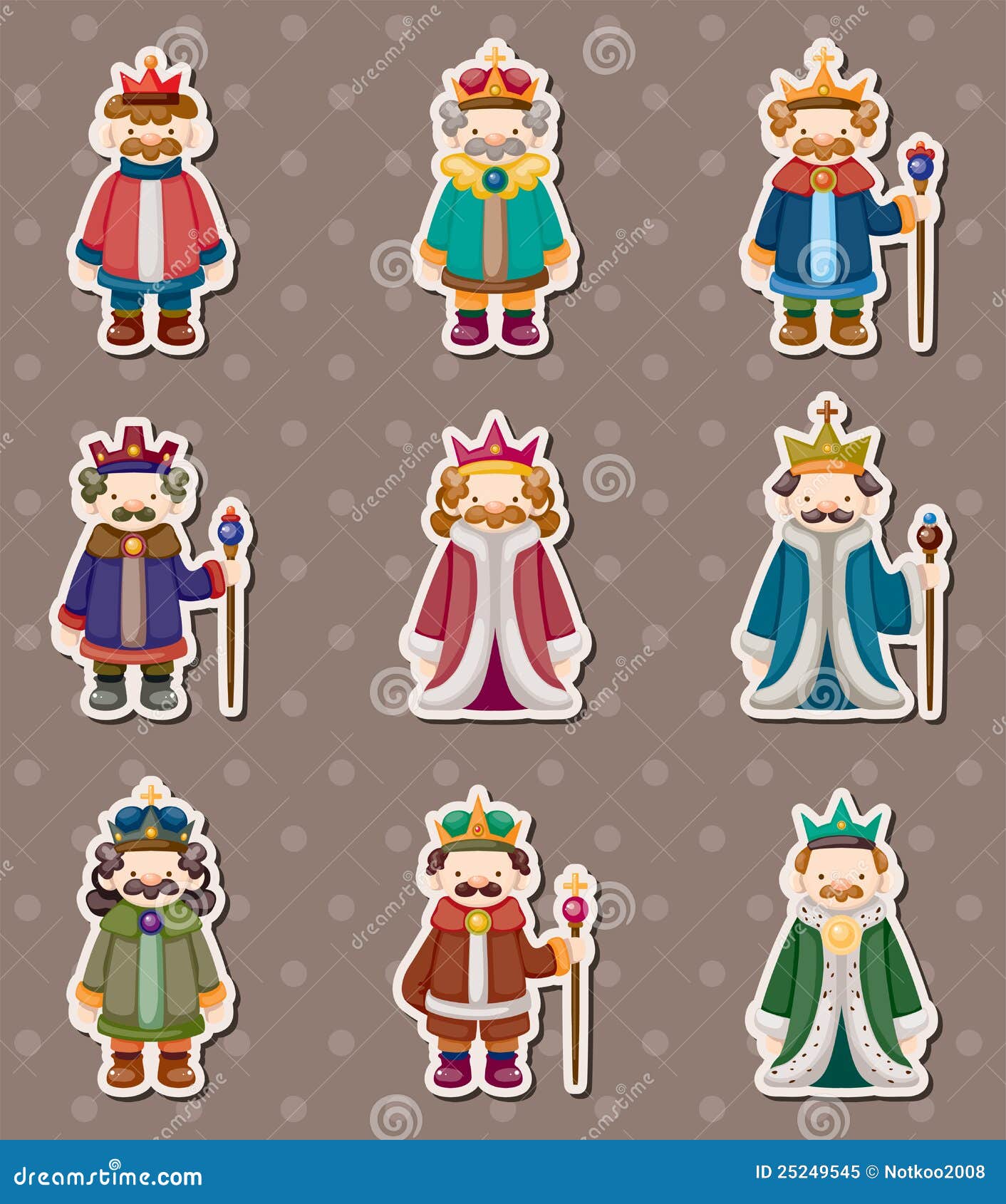 King stickers stock vector. Illustration of cute, happy - 25249545