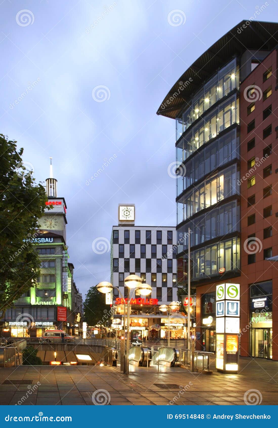 King Street in Stuttgart. Germany Editorial Stock Photo - Image of ...