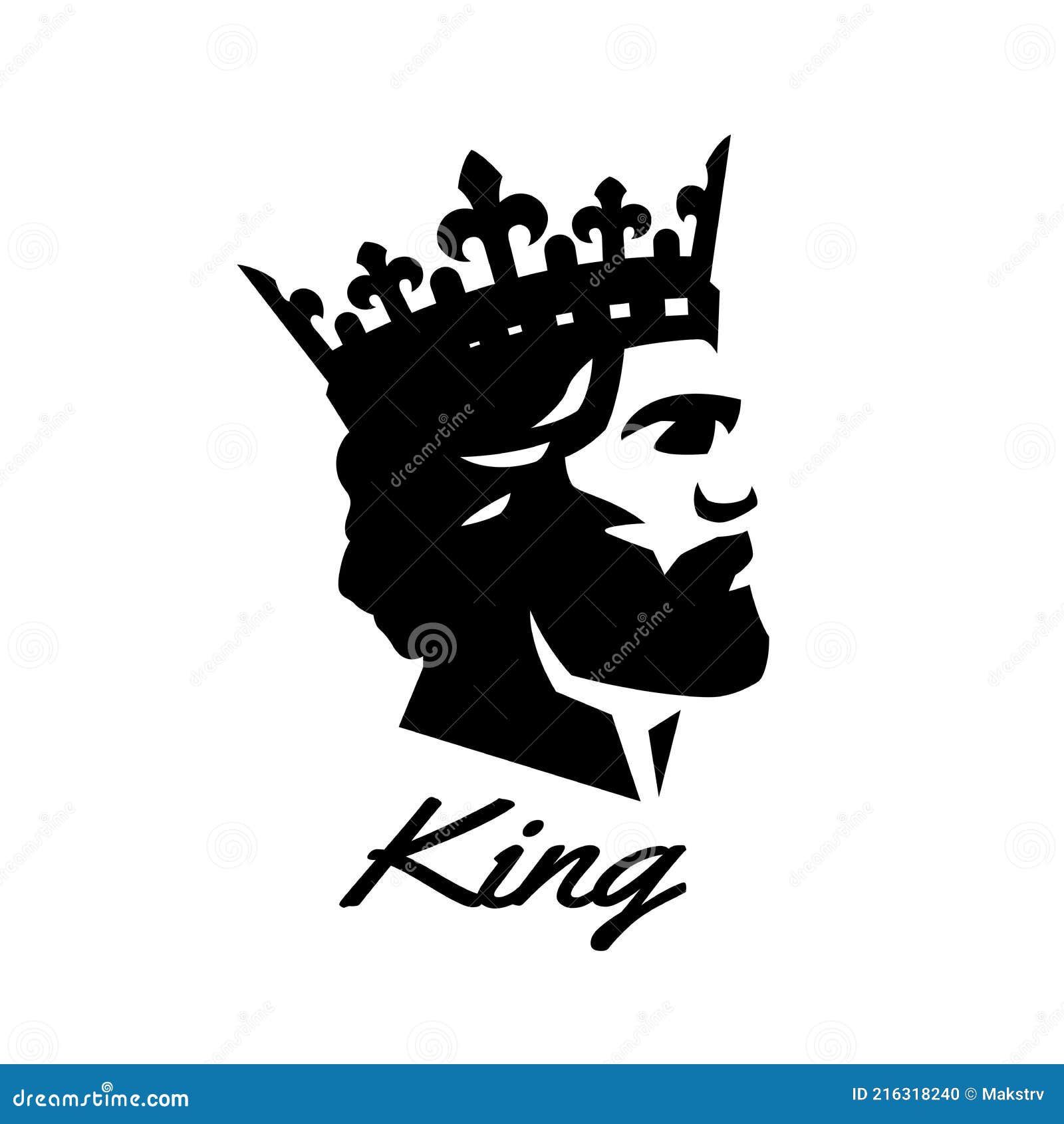 King Symbol, Logo. Black White Style Vector Illustration Stock Vector ...