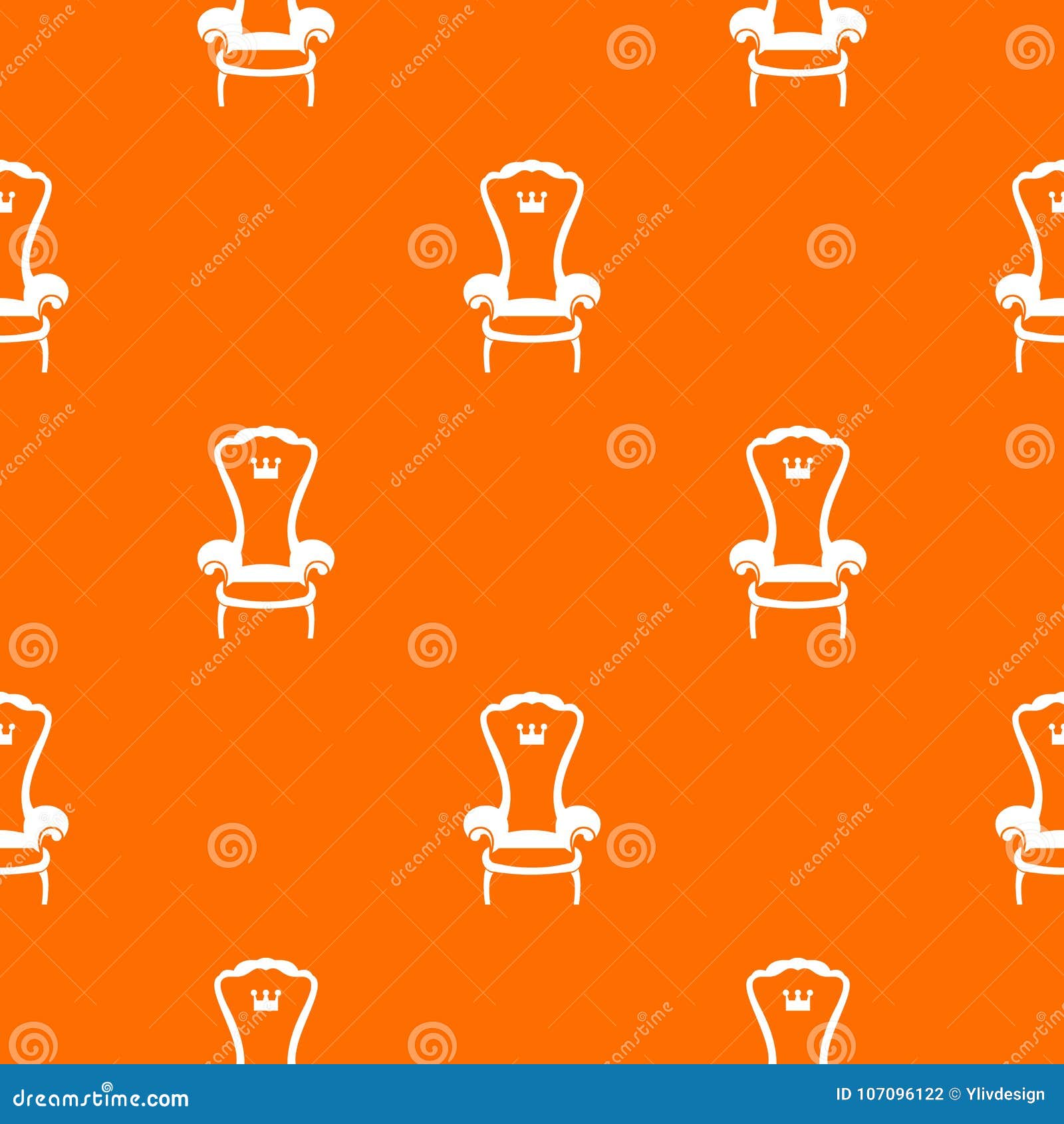 King Throne Chair Pattern Seamless Stock Vector - Illustration of decor ...
