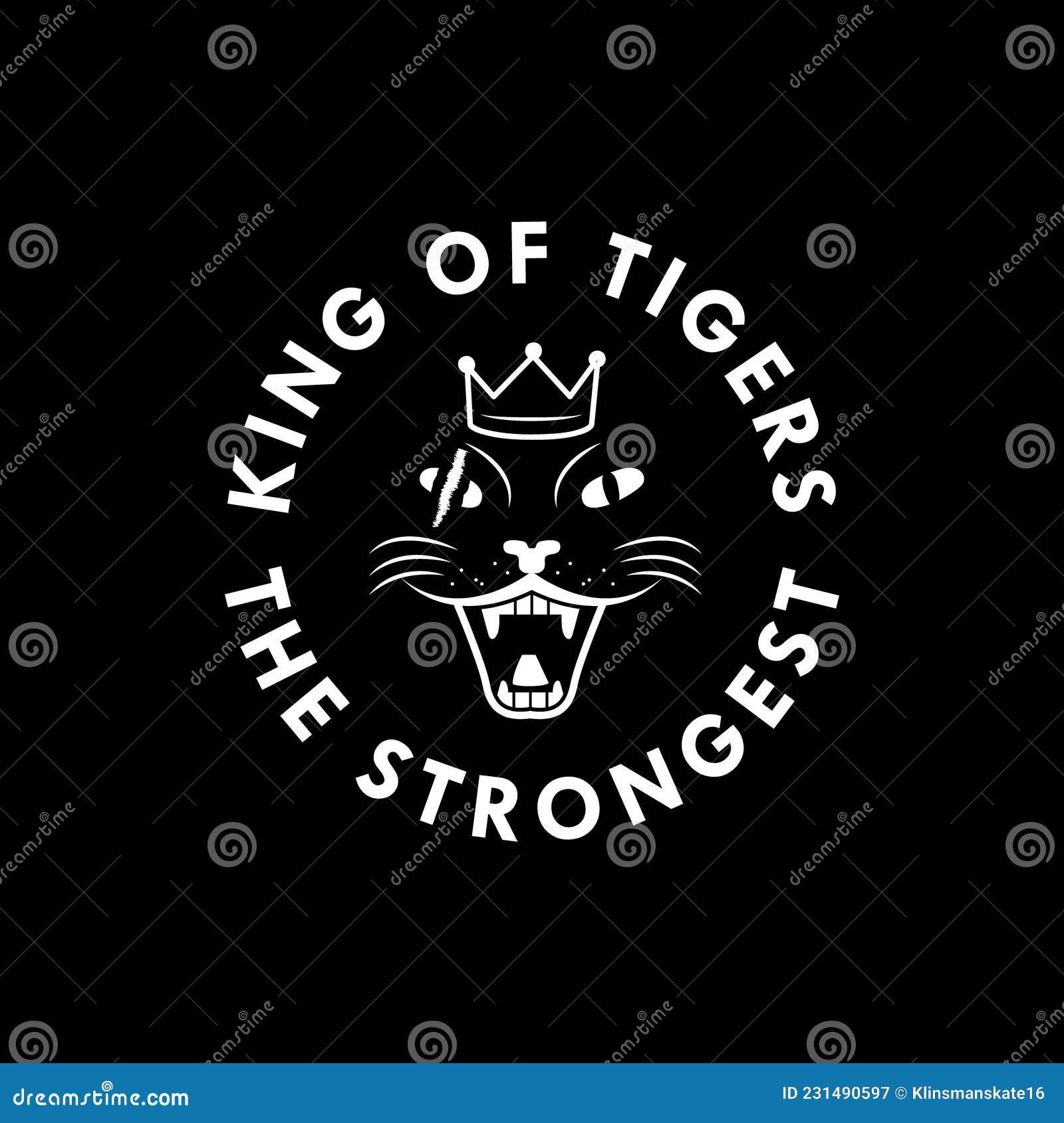 King of Tiger Logo Design Template Vector Stock Vector - Illustration ...