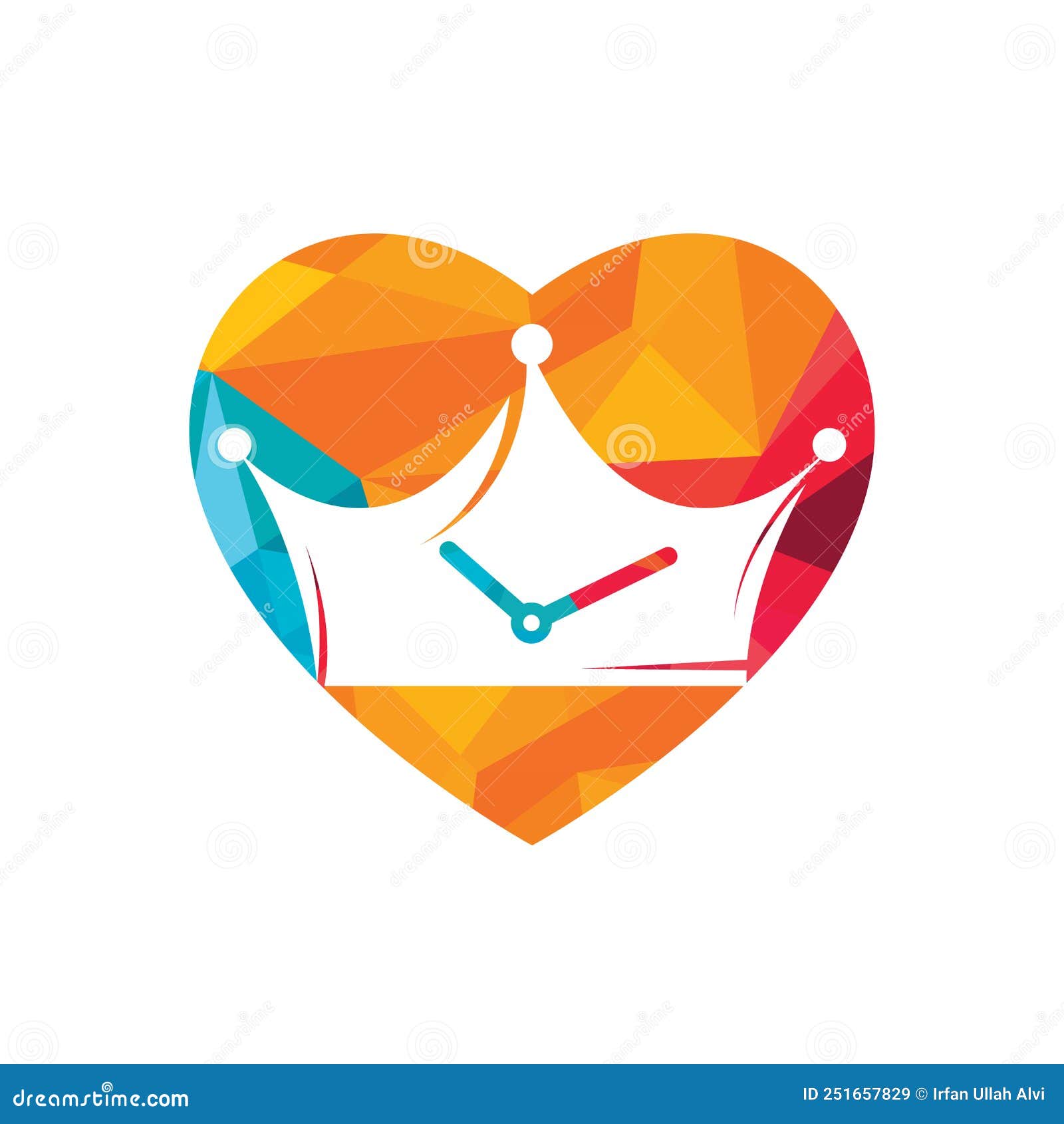 King Time Vector Logo Design Template. Crown With Clock Icon Vector ...