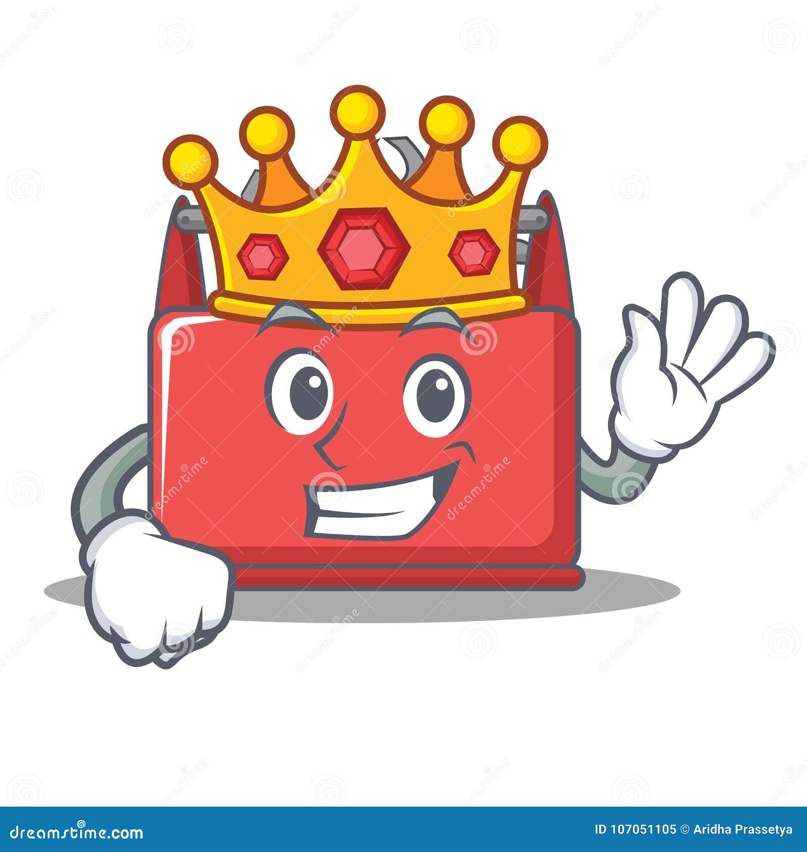 King Tool Box Character Cartoon Stock Vector - Illustration of face ...